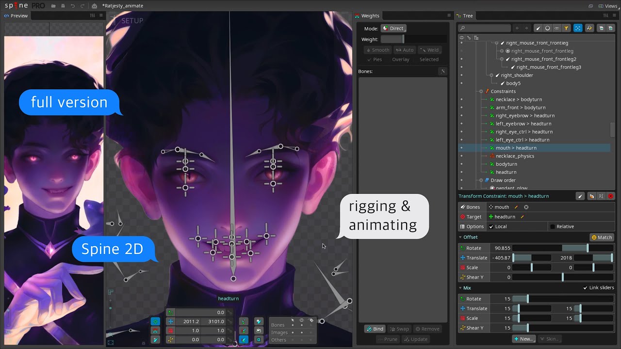 Ratjesty | Spine 2D Rig & Animation Full Process - YouTube