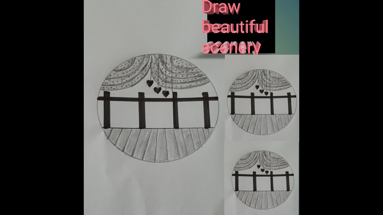 Beautiful Scenery Drawing Tutorial Easy Way To Draw Beautiful Scenery ...