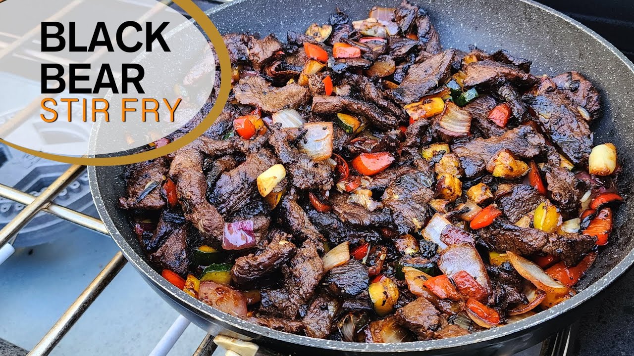 Tender Black Bear Stir Fry | Rough Cooking Recipe - YouTube