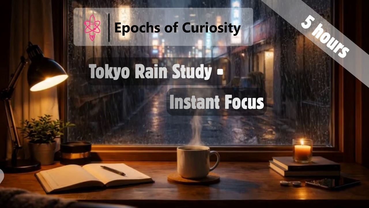 Tokyo Rain Study Room for Deep Focus tasks 🌧️ 5 Hours of Ambient Music ...
