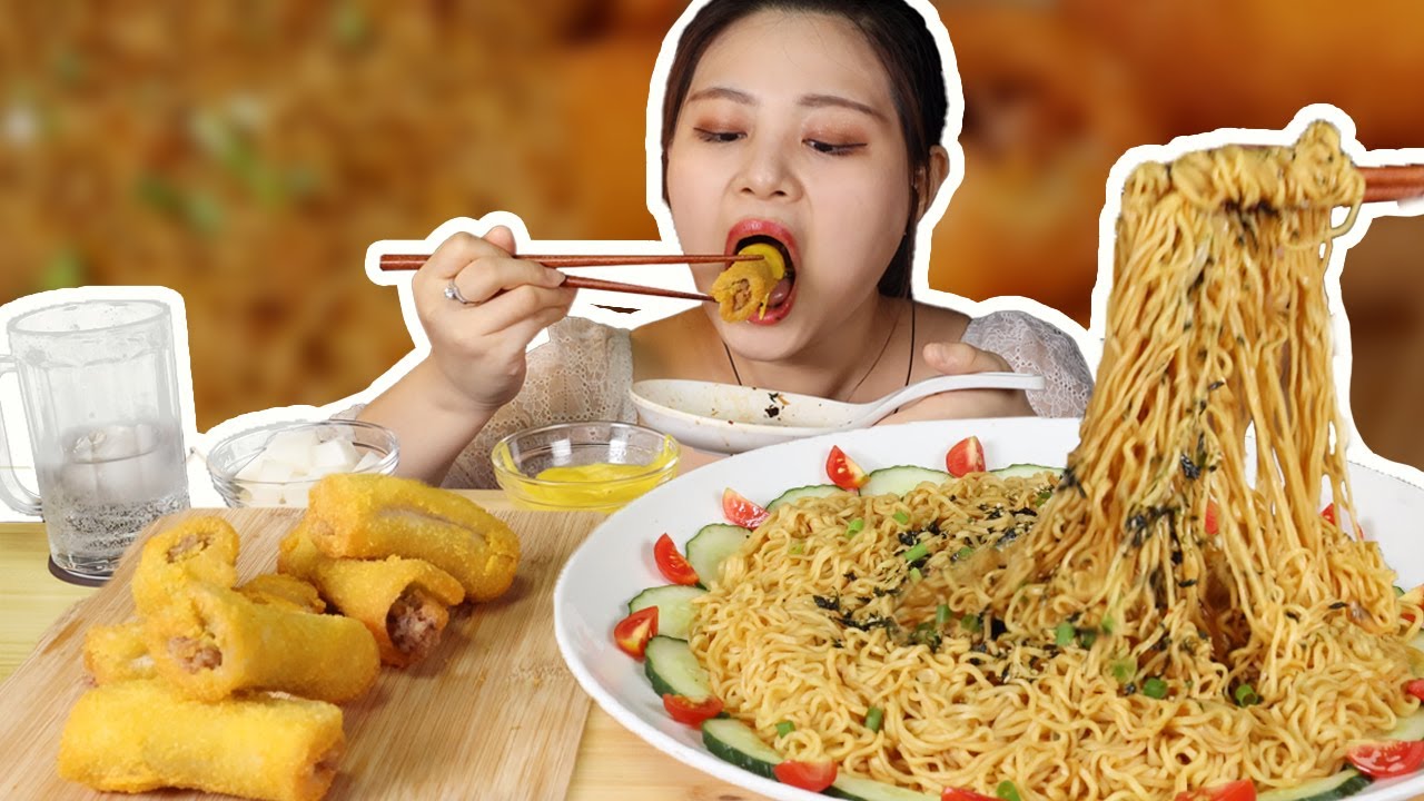 Mukbang)SUB/with Laurie/chubby package/ASMR eating sounds - YouTube