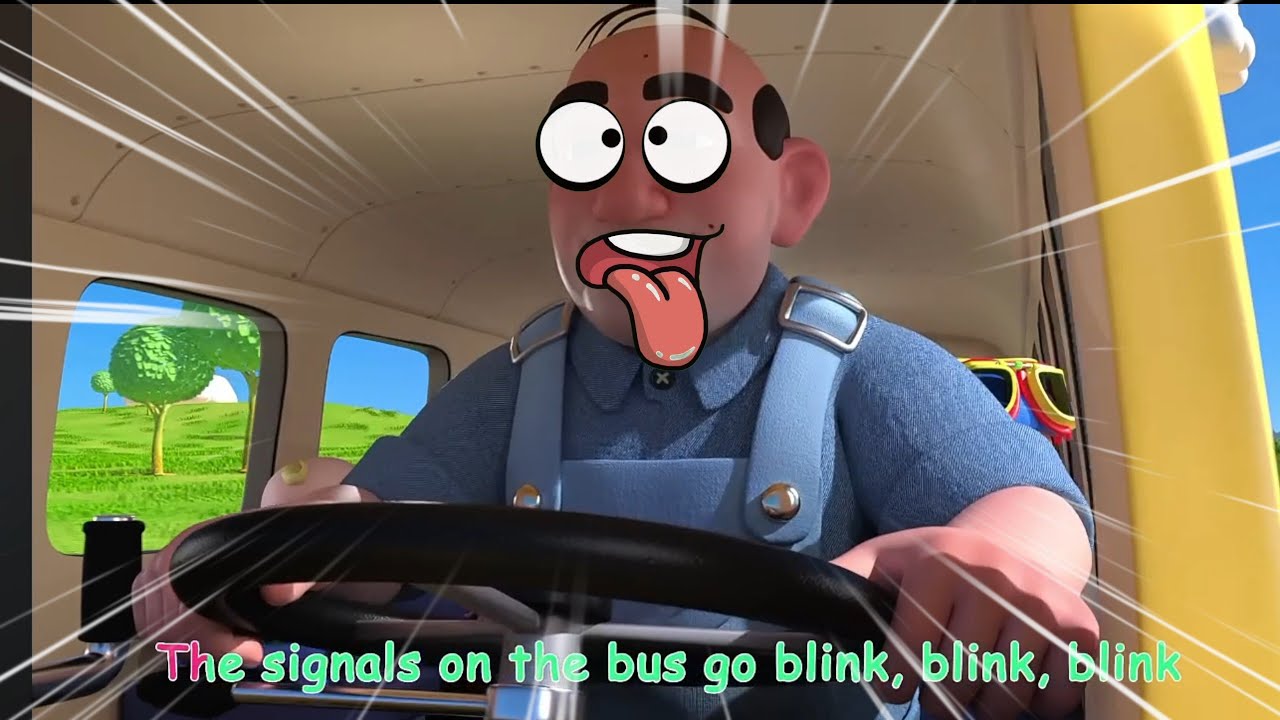 Funny Revision of Wheels on the Bus Laughing Facial Expression! Try Not ...
