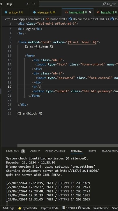 Django Real-World Project Tutorial: Build Step-by-Step | CRM | Login | S-6-3 #django #fullstack ...