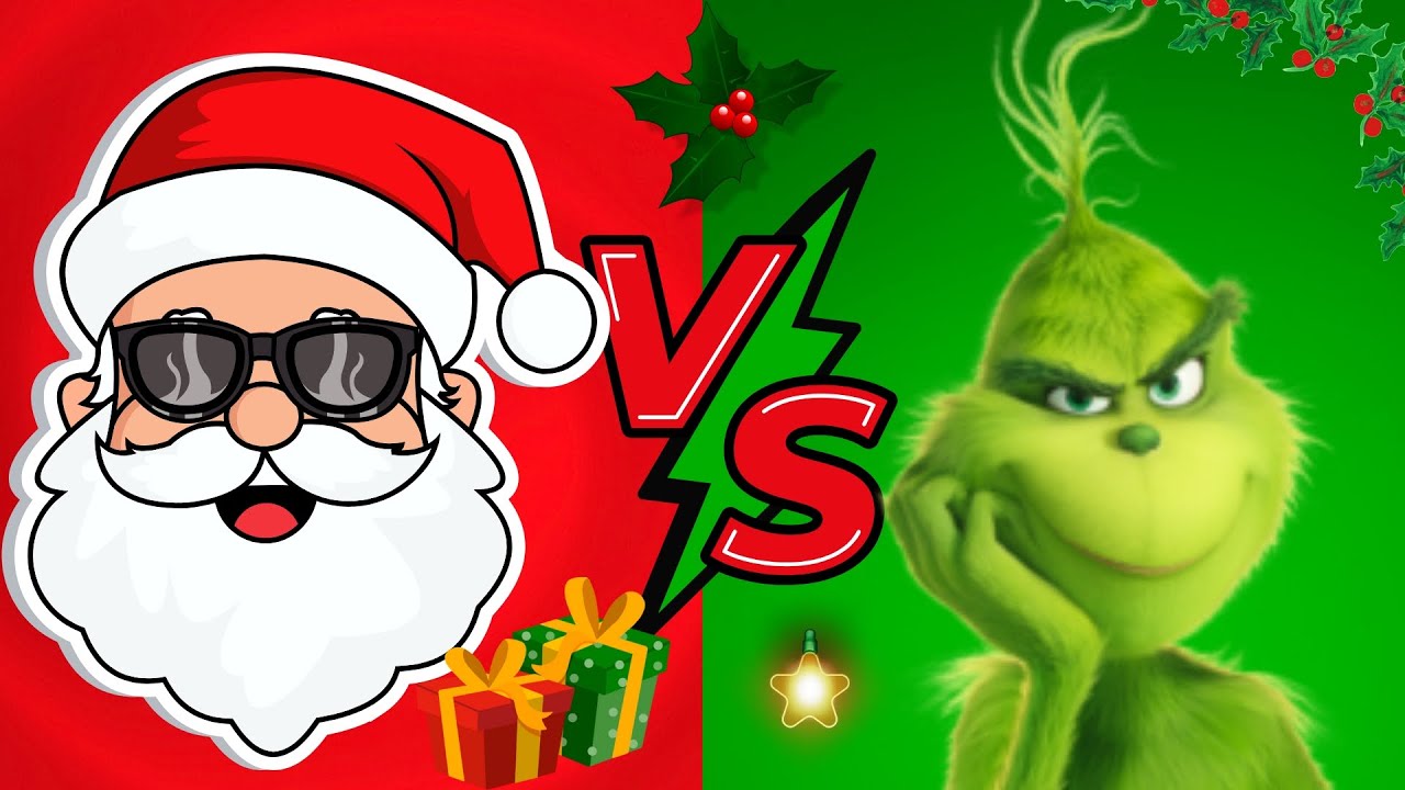 SANTA CLAUS VS EL GRINCH 😱💚🎄 | ¿A quien escoges? Versus navideño - YouTube