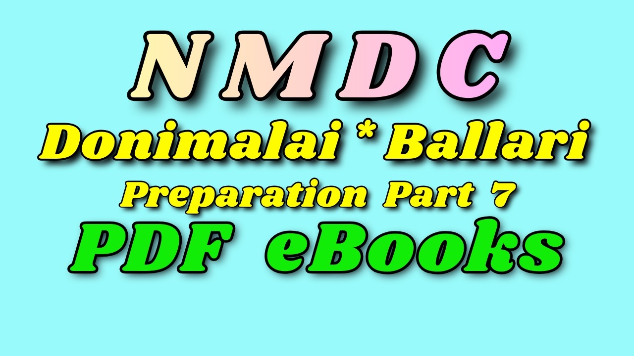 NMDC Donimalai Bellary GK Preparation Part 7 | NMDC Recruitment - YouTube