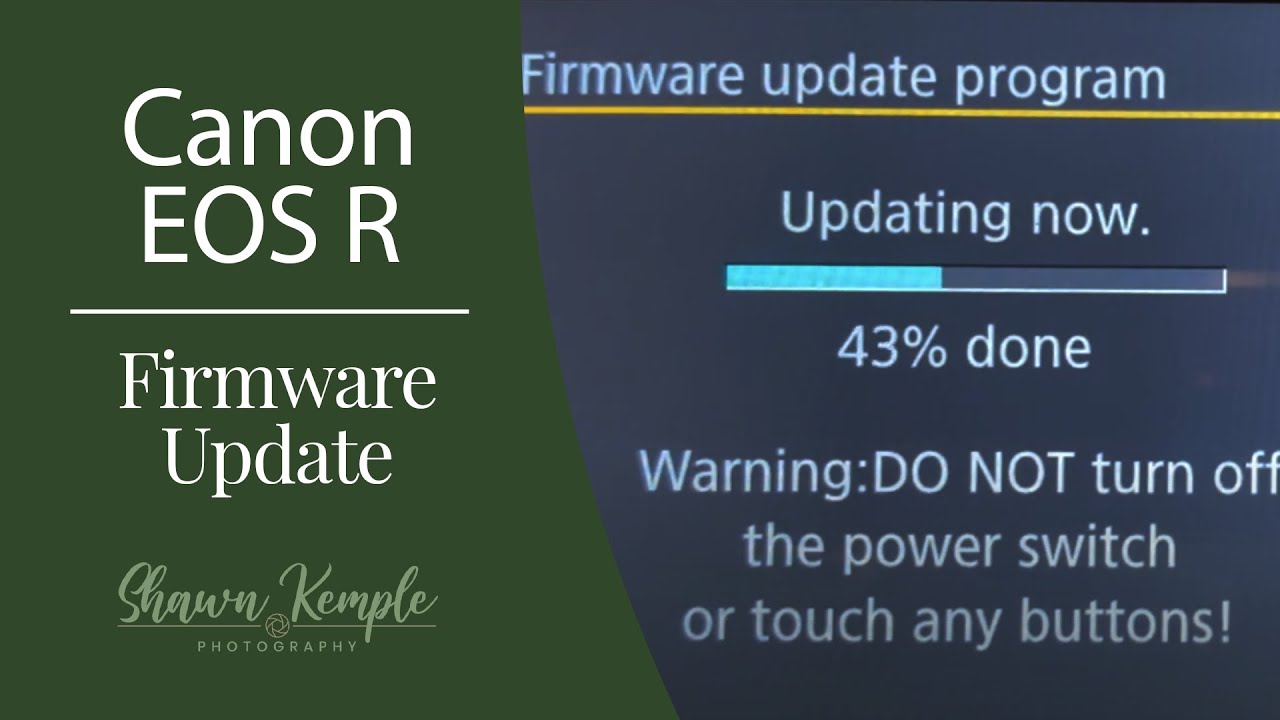 Canon EOS R Firmware Update Tutorial - YouTube