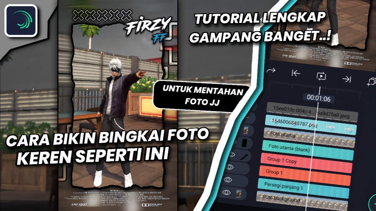 CARA EDIT BINGKAI FOTO KEREN BUAT BIKIN JJ - MENGGUNAKAN ALIGHT MOTION ...