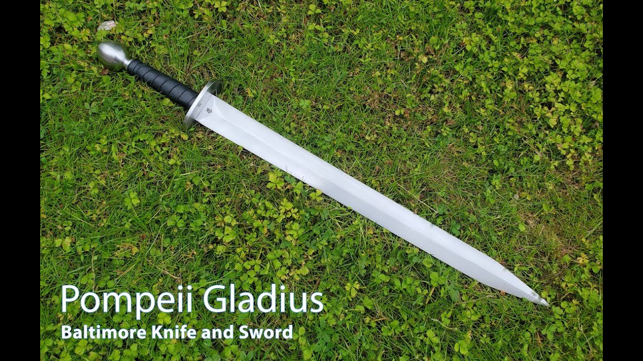 Pompeii Gladius in simple stage mounts - YouTube