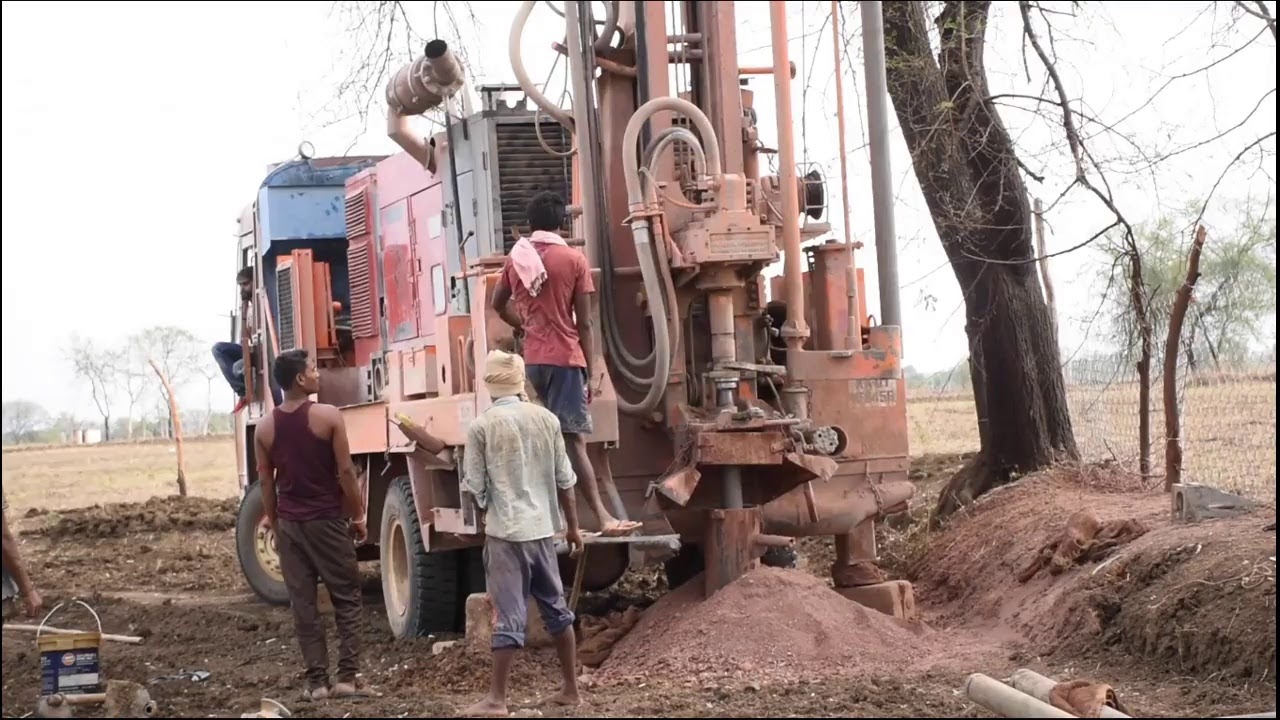 Borewell Drilling Machine Step By Step Ground Water Testing with ...