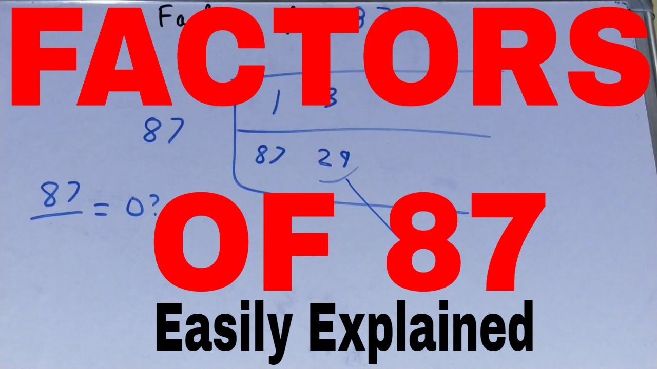 Factor Of 87 How To Find Factors Of 87 87 Factors All Factors Of 87 Factor Of 87 How To Find Factors Of 87 87 Factors All Factors Of 87