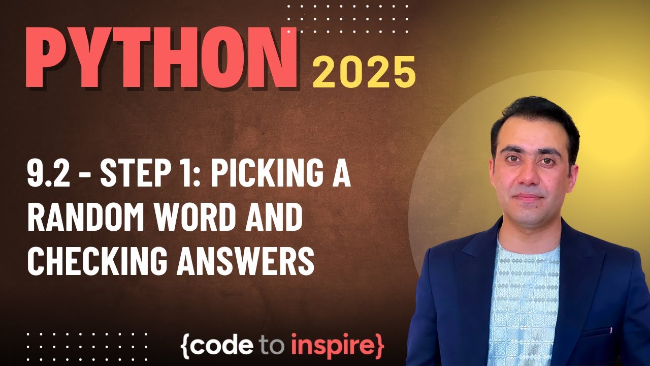 9.2 - Step 1: Picking a Random Word and Checking Answers - YouTube