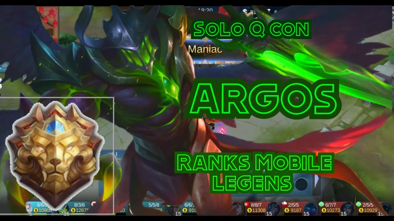 Solo Q con ARGOS Ranks Mobile Legends - YouTube