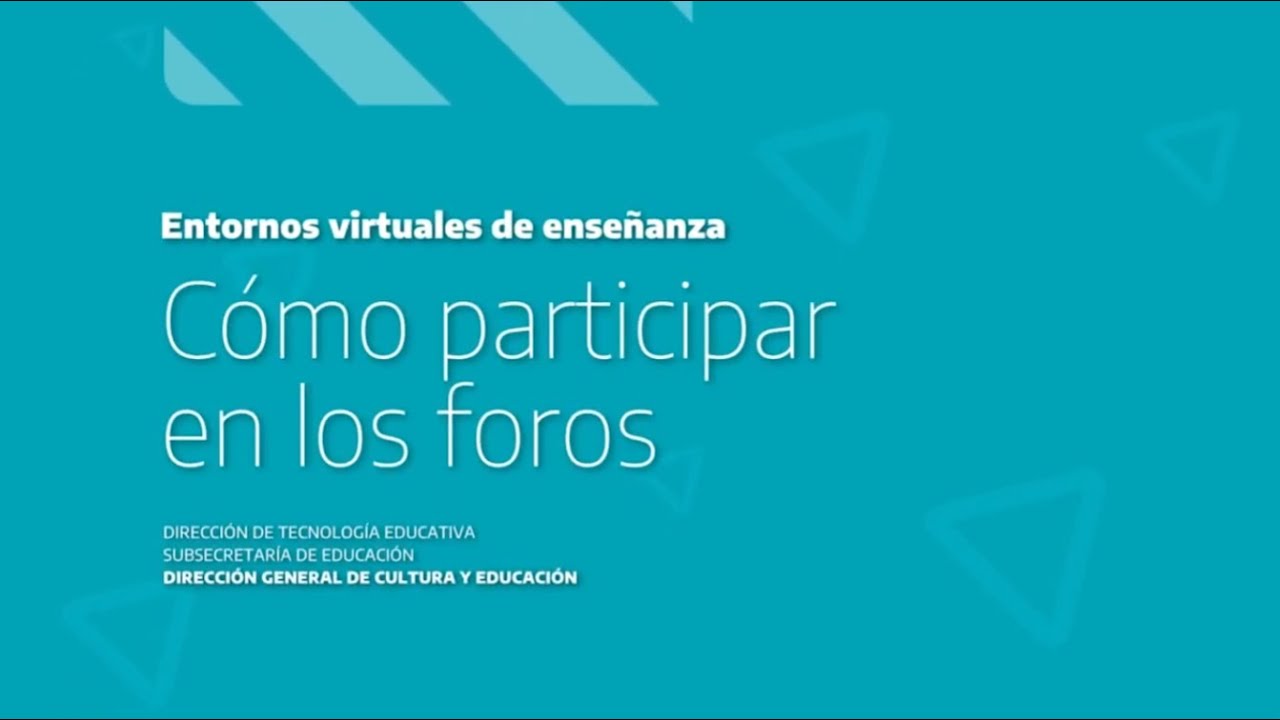 Cómo participar en los foros - Entornos Virtuales de Enseñanza - YouTube