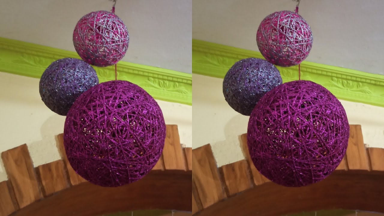 balloon crafts | DIY | crafts with woollen thread and balloon ...