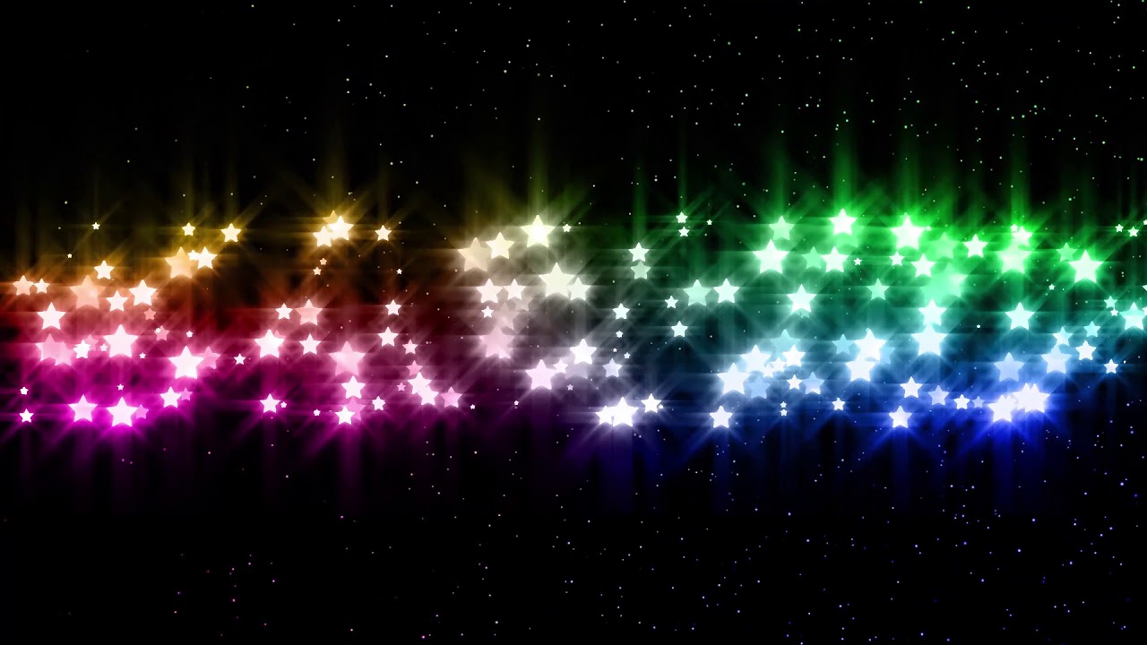 rainbow star particle background animation - YouTube