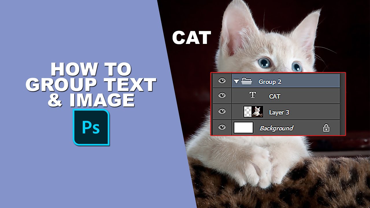 How to group text and images in Photoshop - YouTube