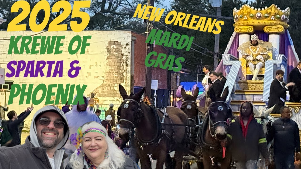 2025 Krewe of Sparta and Phoenix New Orleans Mardi Gras Parade - YouTube