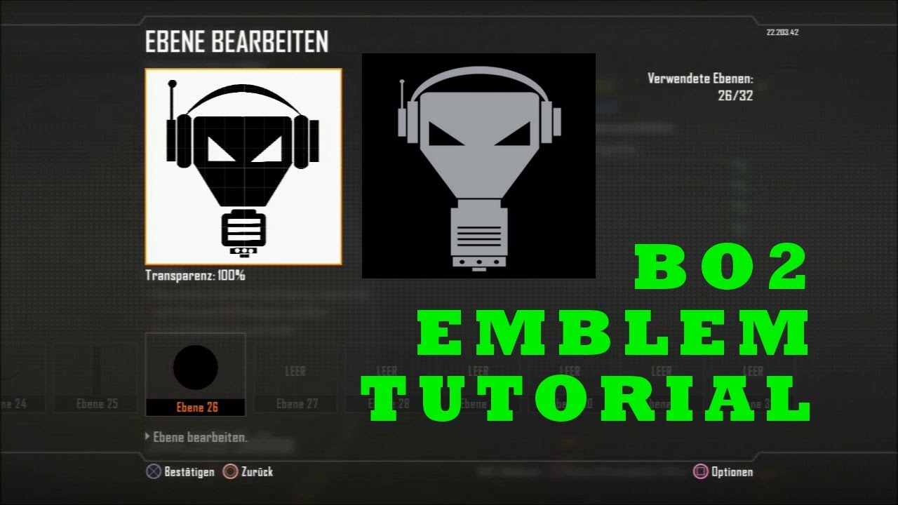 BO2 // Emblem- Tutorial #1 // Gasmaske // Mehr davon? - YouTube
