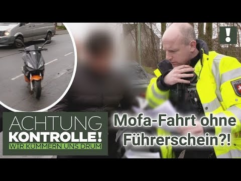 MOFA fährt über 25 km/h und Fahrer hat keinen FÜHRERSCHEIN! | Achtung Kontrolle