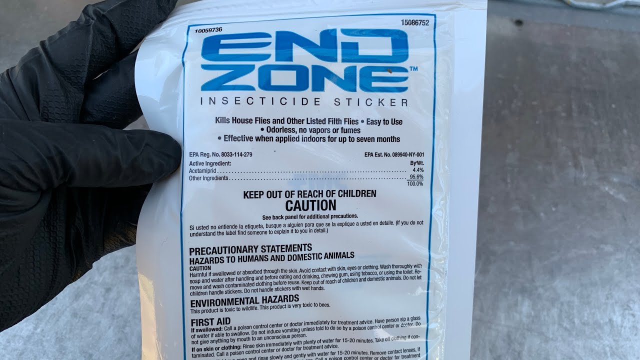 End zone insecticide fly sticker trap - YouTube