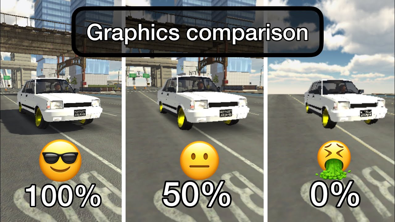 Low vs medium vs high graphics | car parking multiplayer - YouTube