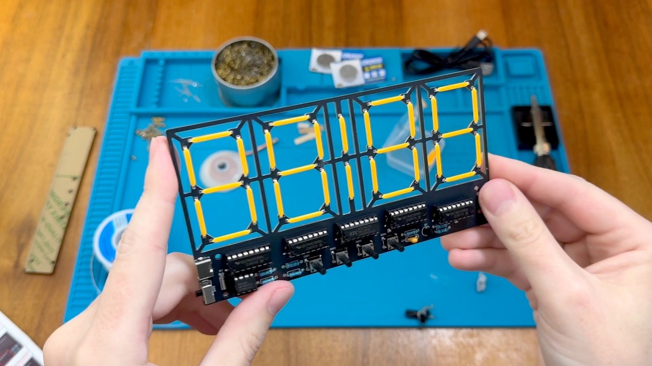 Ceramic Filament LED Clock (HE056) - DIY Electronic Soldering Kit ...