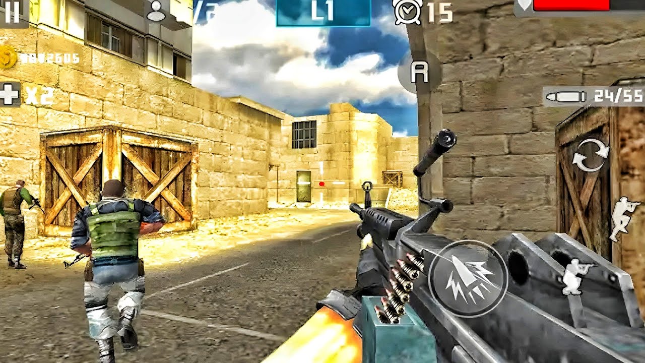 Gun Shot Fire War Shooter Game _ Android Gameplay - YouTube