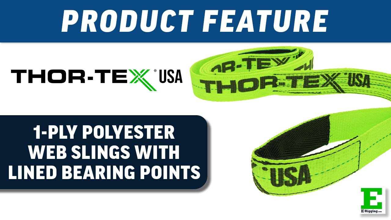 THOR-TEX 1-Ply Web Slings Lined Bearing Points | E-Rigging Products - YouTube