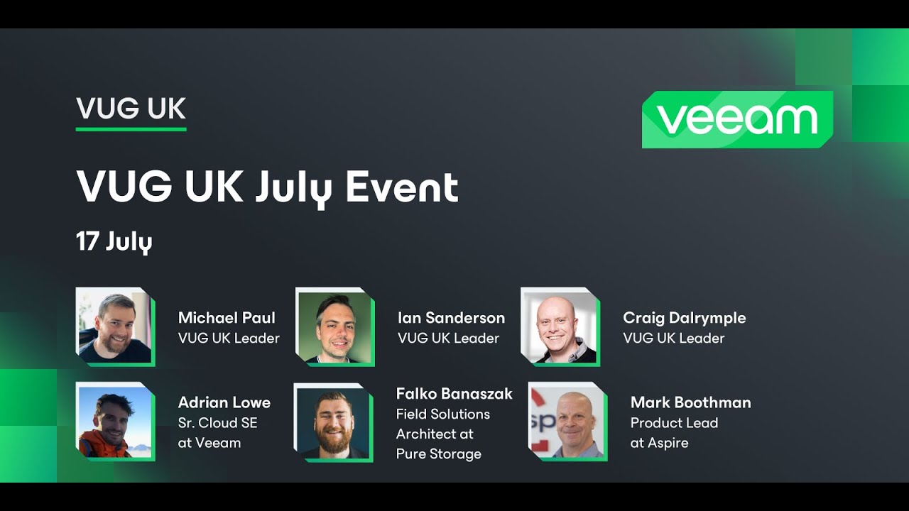 VUG UK July Event - YouTube