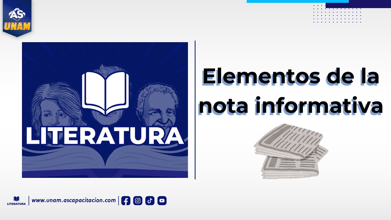 🤯 Clase: Elementos de la nota informativa | Literatura 📖 ️ - YouTube