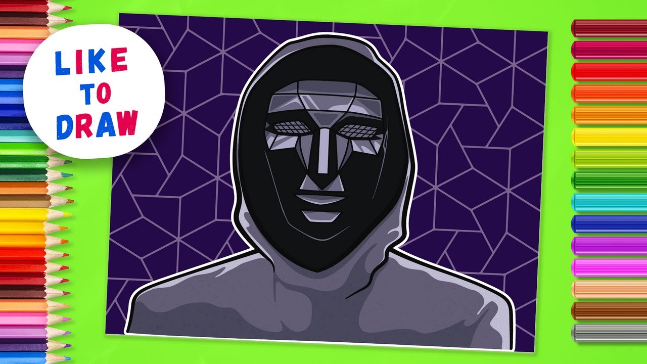 How to Draw FRONT MAN step by step | Masked Men from Squid Game Drawing ...