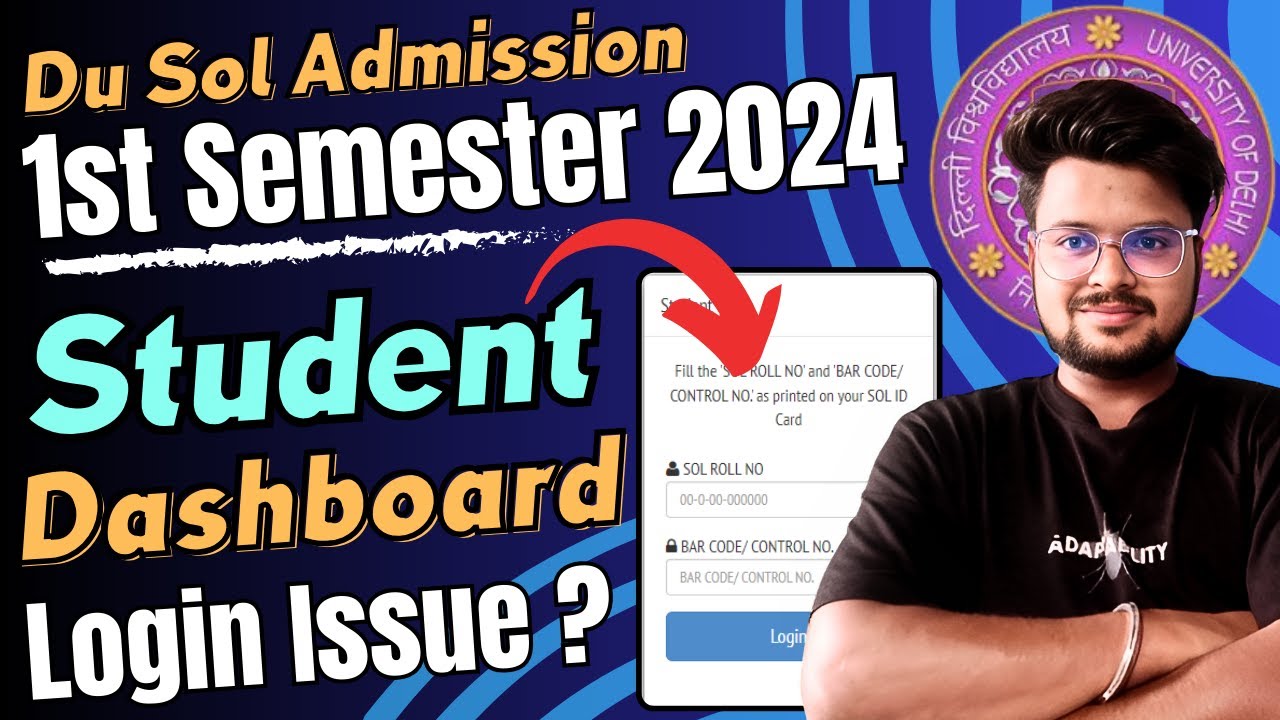 🚨 URGENT: DU SOL First Semester Dashboard Login Issue 2024 - Here's the ...