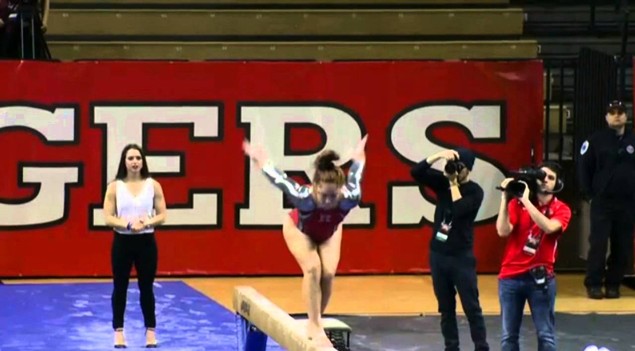 April Baker (Rutgers) 2016 Beam vs Illinois 9.775 - YouTube