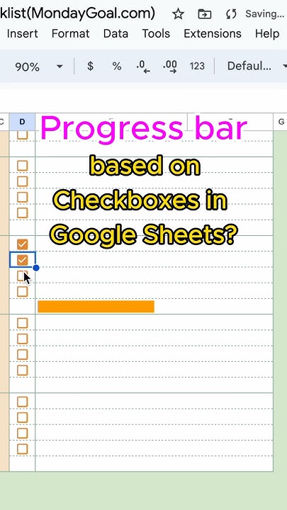 How to create Progress bar based on Checkboxes (Beginners) #googlesheetstips #googlesheetsguide ...