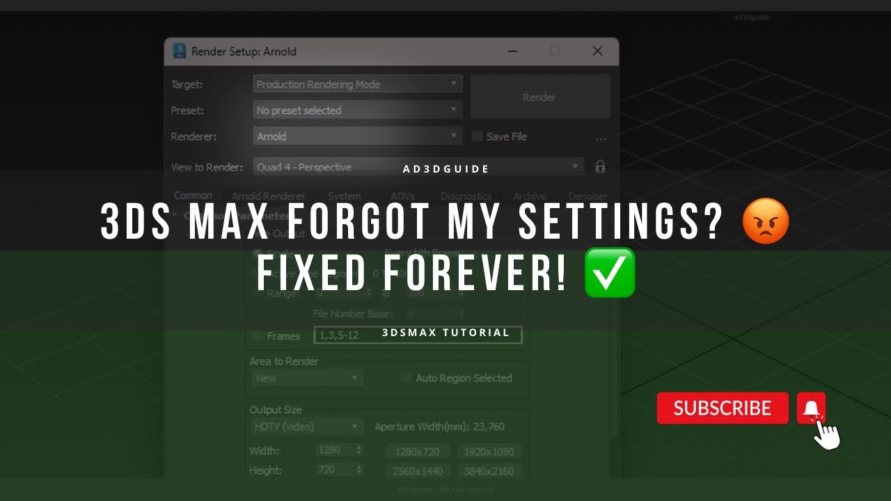 3ds Max settings not saving? Fix it in only 2 steps! - YouTube