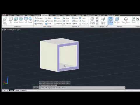 Autocad 3d, offset edge komutu nasıl kullanılır - YouTube