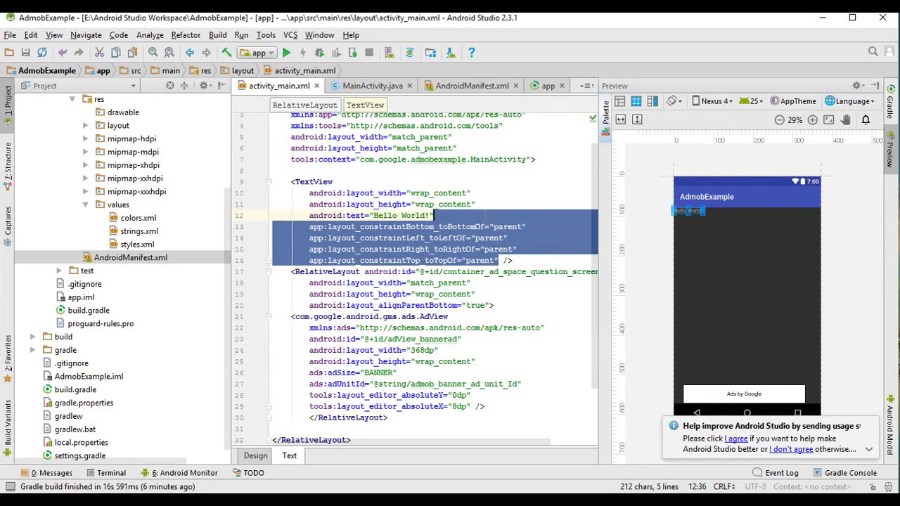 Admob Integration In Android Tutorial With Source Code Youtube 0088