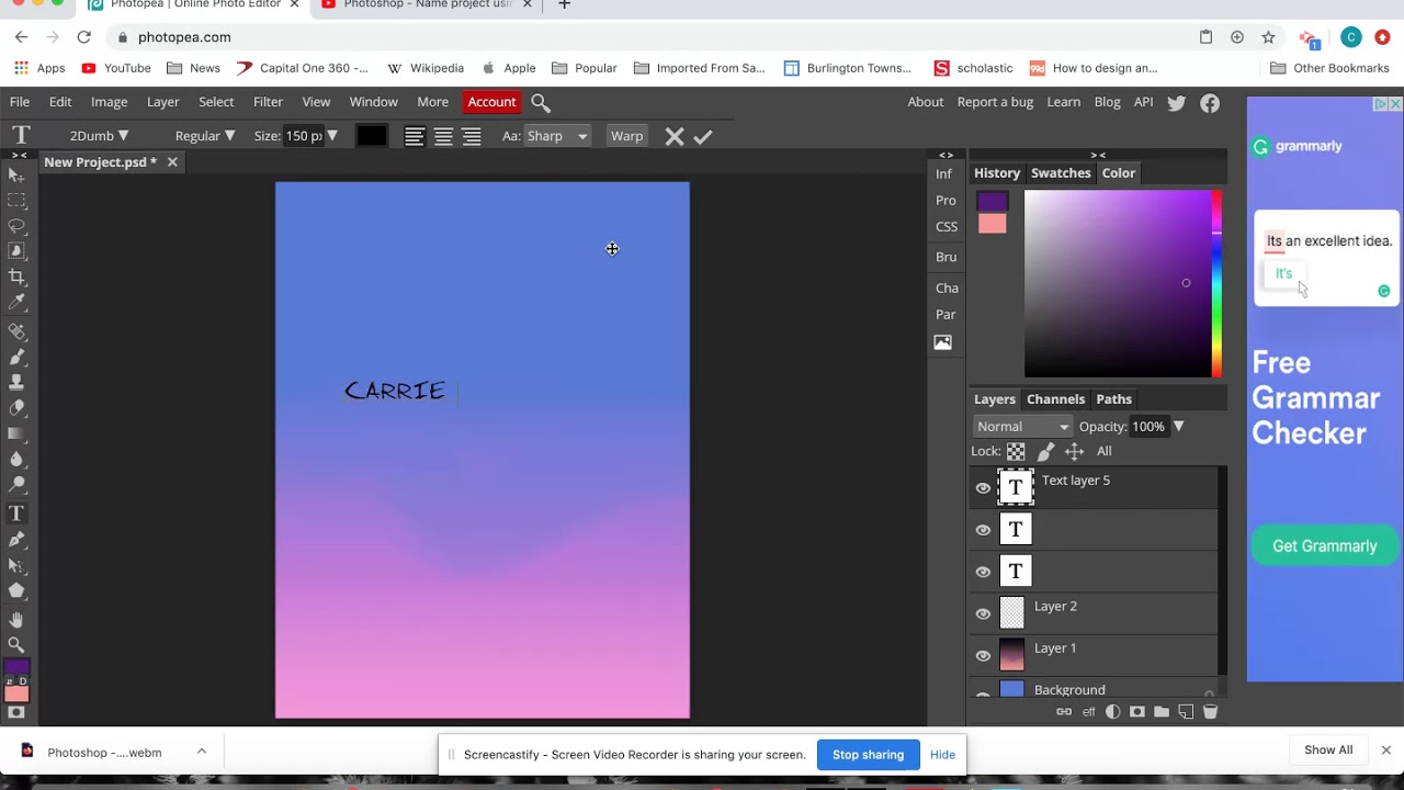 Photopea - Name Project - YouTube