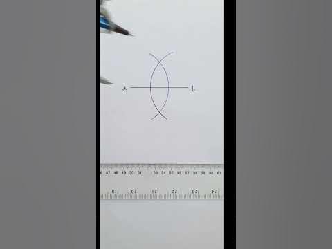 How to bisect a line using a compass - YouTube