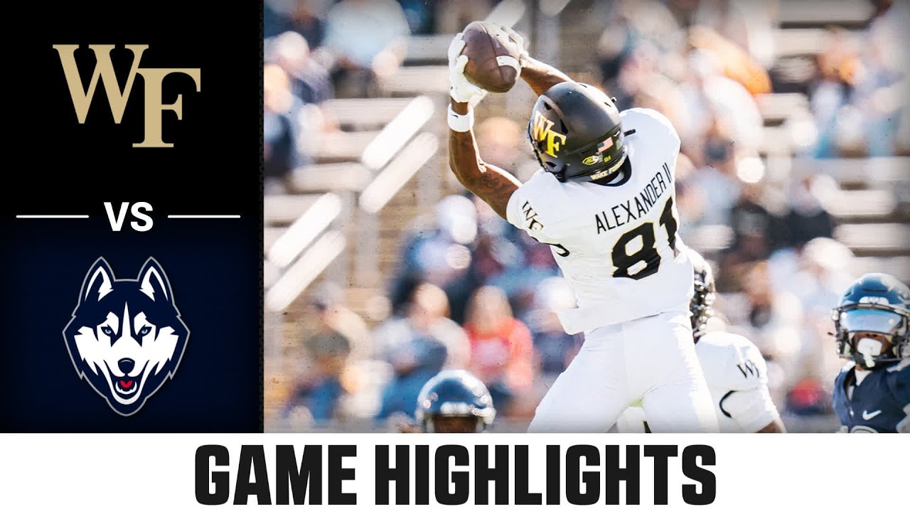 Wake Forest vs. UConn Game Highlights | 2024 ACC Football - YouTube