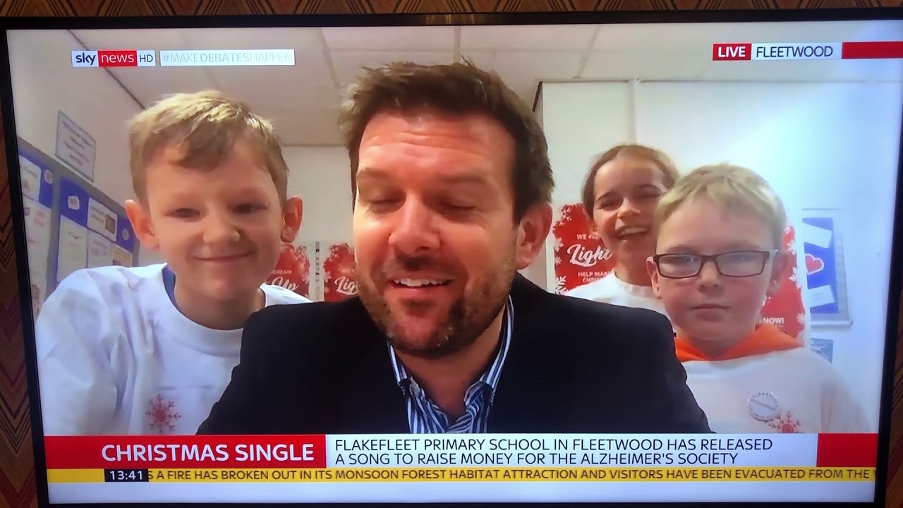 Flakefleet Primary 'Light Up Campaign' live on Sky News!!! - YouTube