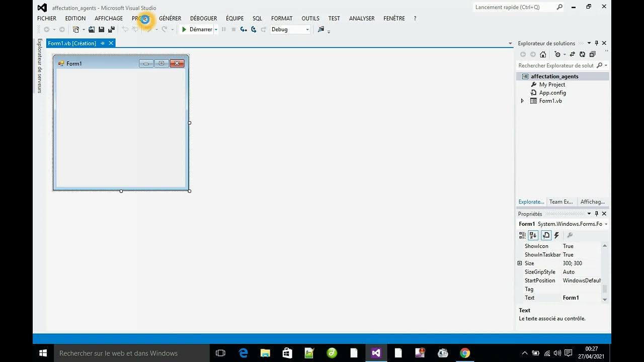 Cours VB.Net 02: Comment créer un projet VB.net sur Visual studio - YouTube