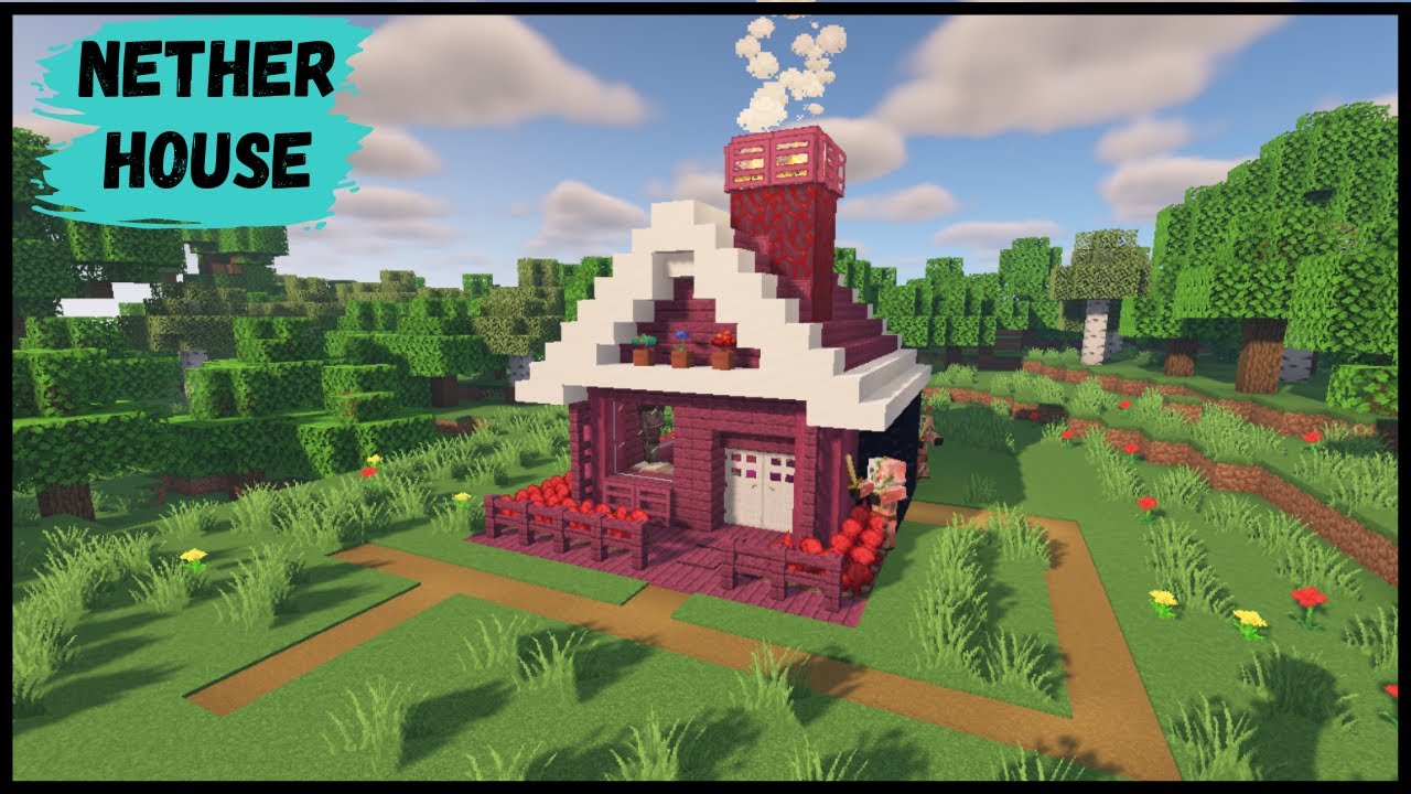 Minecraft How To Build Nether House Minecraft House Tutorial Youtube