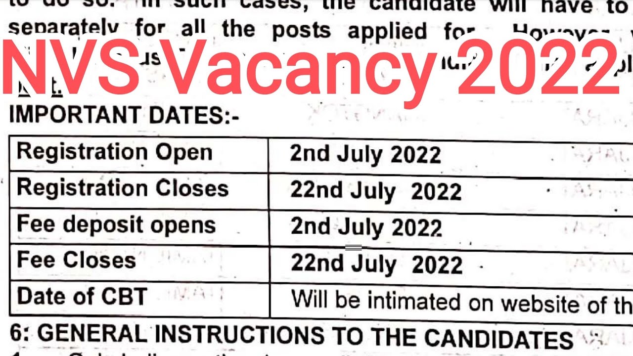 NVS 2022 NOTIFICATION Complete Details l Deepak Himanshu Sir - YouTube