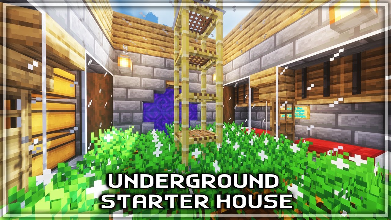 Minecraft UNDERGROUND House Build Hacks & Ideas - YouTube