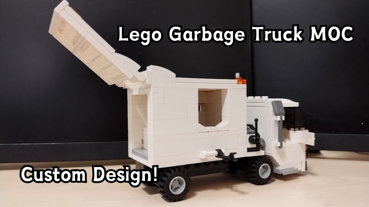 Custom Lego Semi Automated Garbage Truck MOC - YouTube