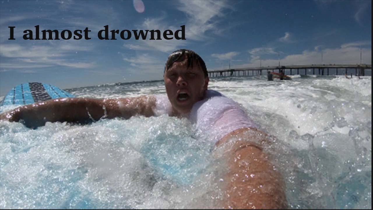 i almost drowned surfing - YouTube