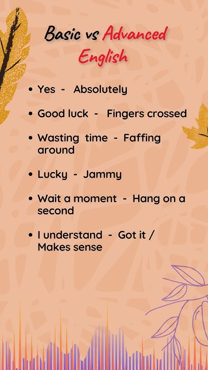 Basic vs Advanced English Part 3 #english #englishvocabmastery # ...