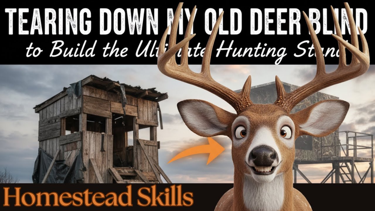 Demolishing the Old Deer Blind to Build a Better One - YouTube
