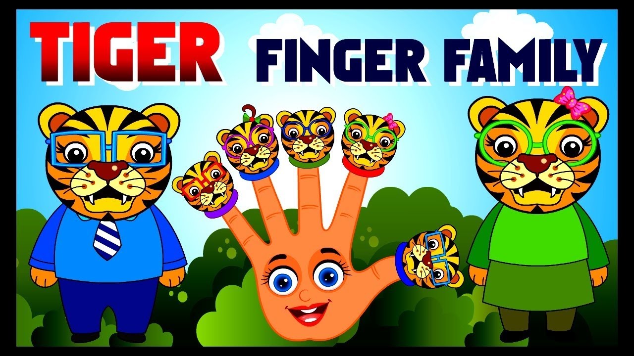 Tiger Finger Family|Cheetah Lion 3D Animated Video for Kids HD - YouTube